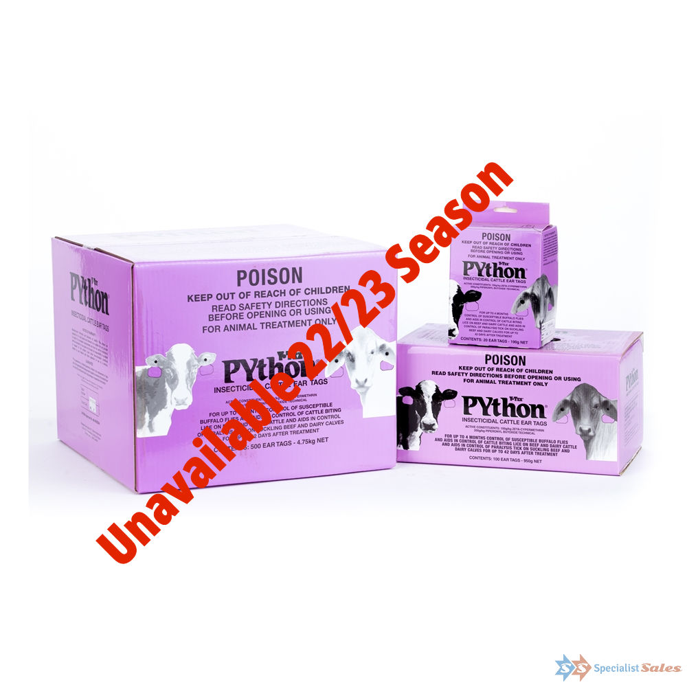 Y-Tex Python Insecticidal Cattle Ear Tags (SP) | Specialist Sales