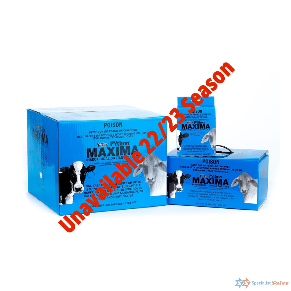 Y-Tex Python Maxima Insecticidal Cattle Ear Tags (SP) | Specialist Sales